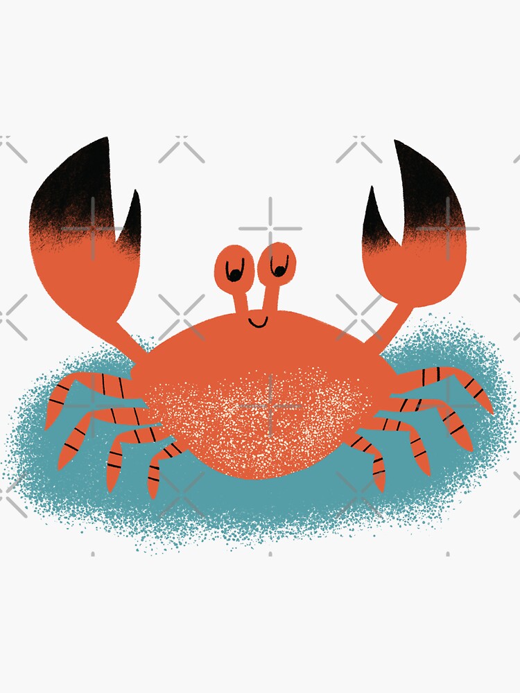 "Cute Crab" Sticker for Sale by learningkiddos | Redbubble