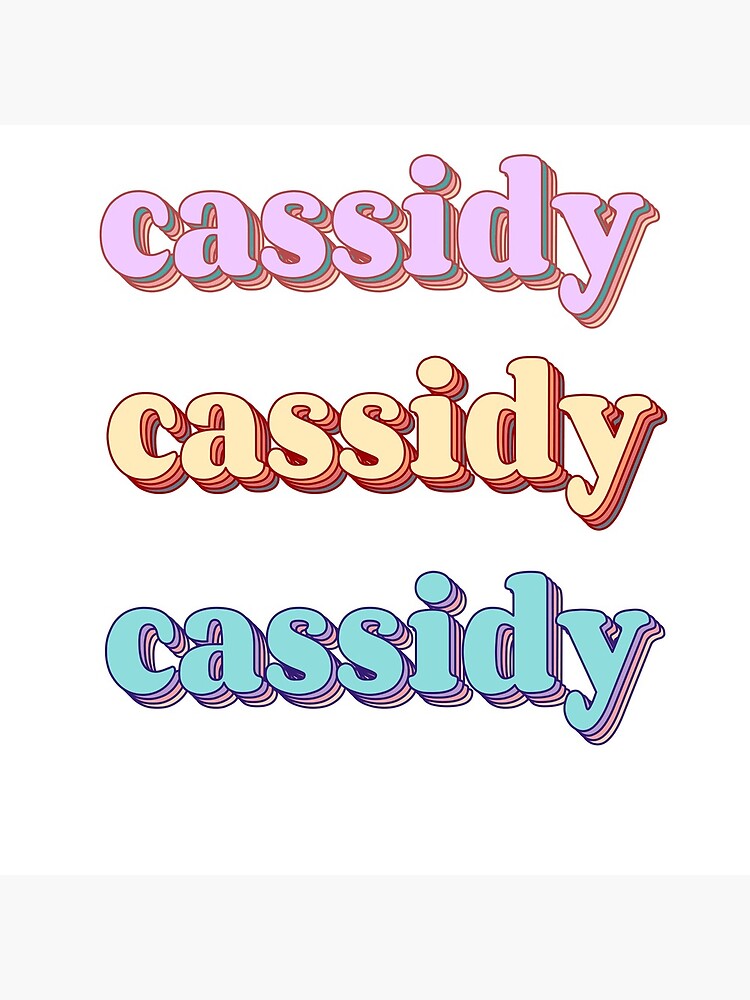 "Cassidy Word Art" Poster for Sale by Arexus | Redbubble
