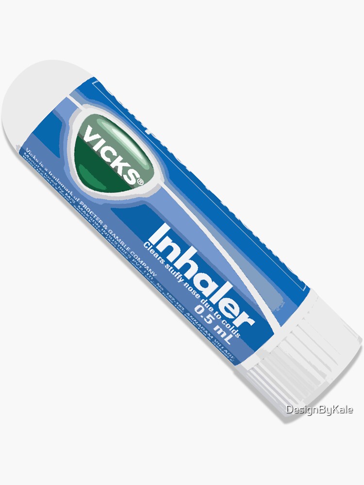 "Vicks Inhaler" Sticker for Sale by DesignByKale | Redbubble