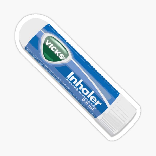 "Vicks Inhaler" Sticker for Sale by DesignByKale | Redbubble