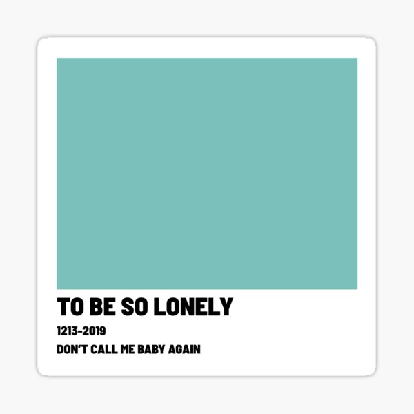 "To Be So Lonely color palette " Sticker by hannahah6 | Redbubble