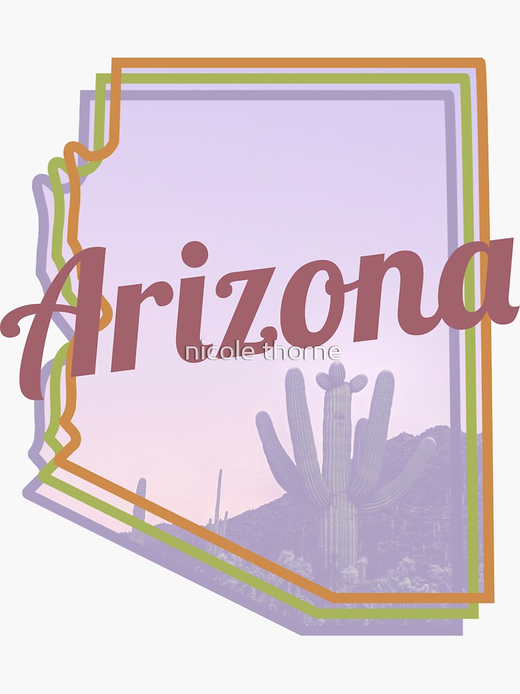 "Arizona State Outline" Sticker for Sale by nthorne8 | Redbubble
