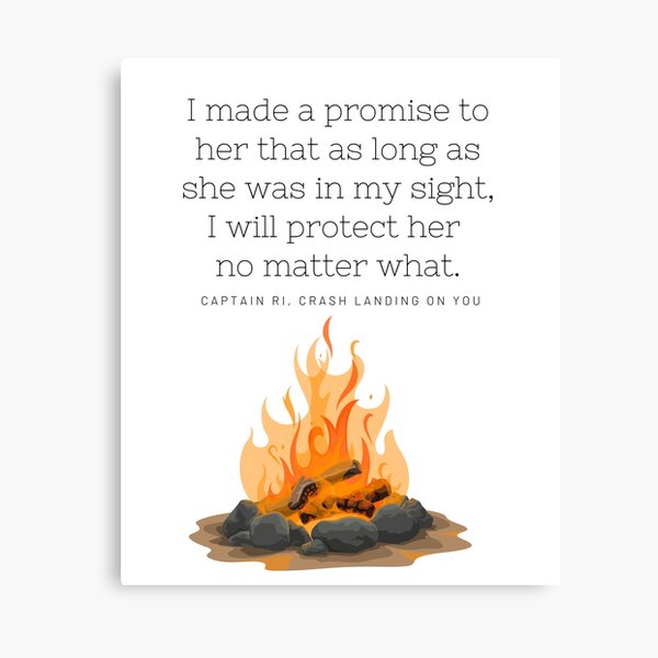 "Captain Ri Crash Landing on You Quote (CLOY)" Canvas Print by ...