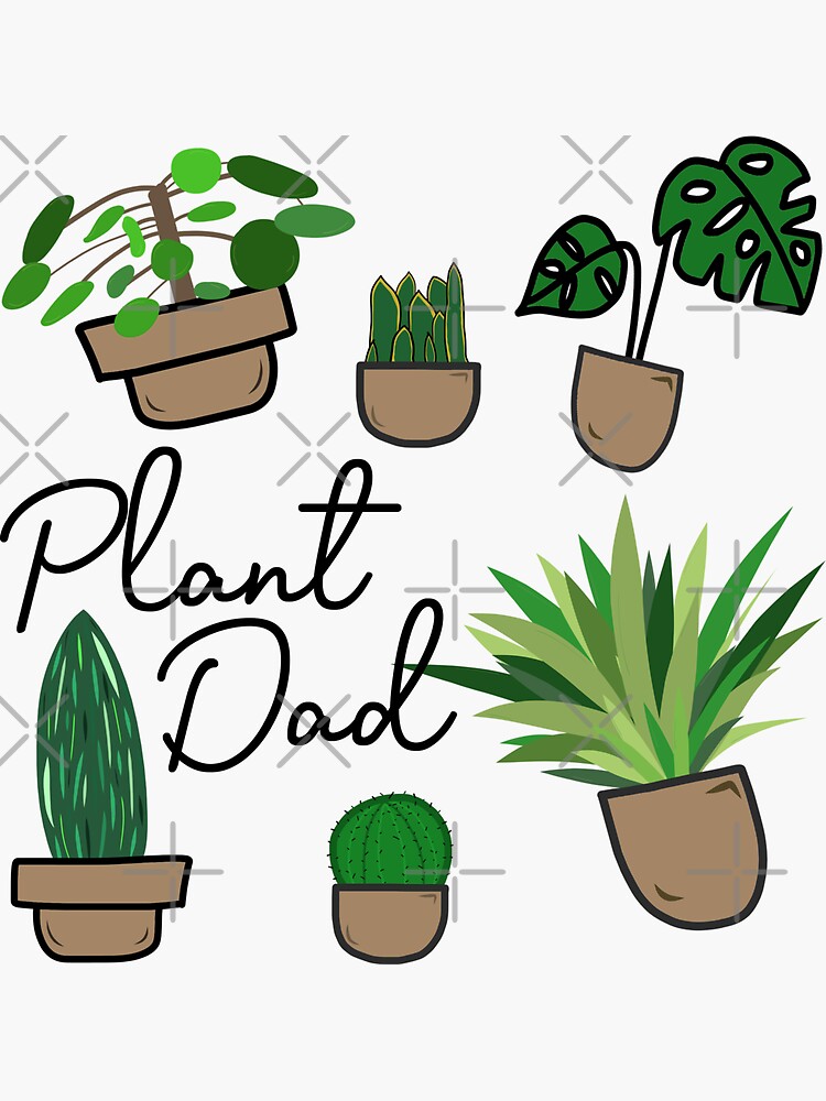 "Plant Dad" Sticker for Sale by byFily | Redbubble