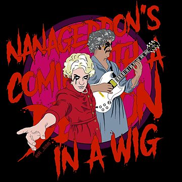 "The Mighty Boosh Nanageddon black background" Essential T-Shirt by ...