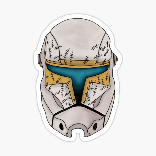 "Captain Gregor Commando Helmet " Sticker for Sale by starartt | Redbubble