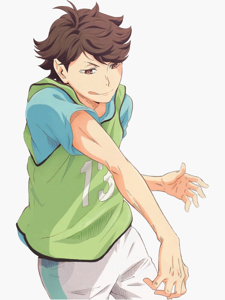 "Haikyuu Oikawa serve" Sticker by camilavg | Redbubble