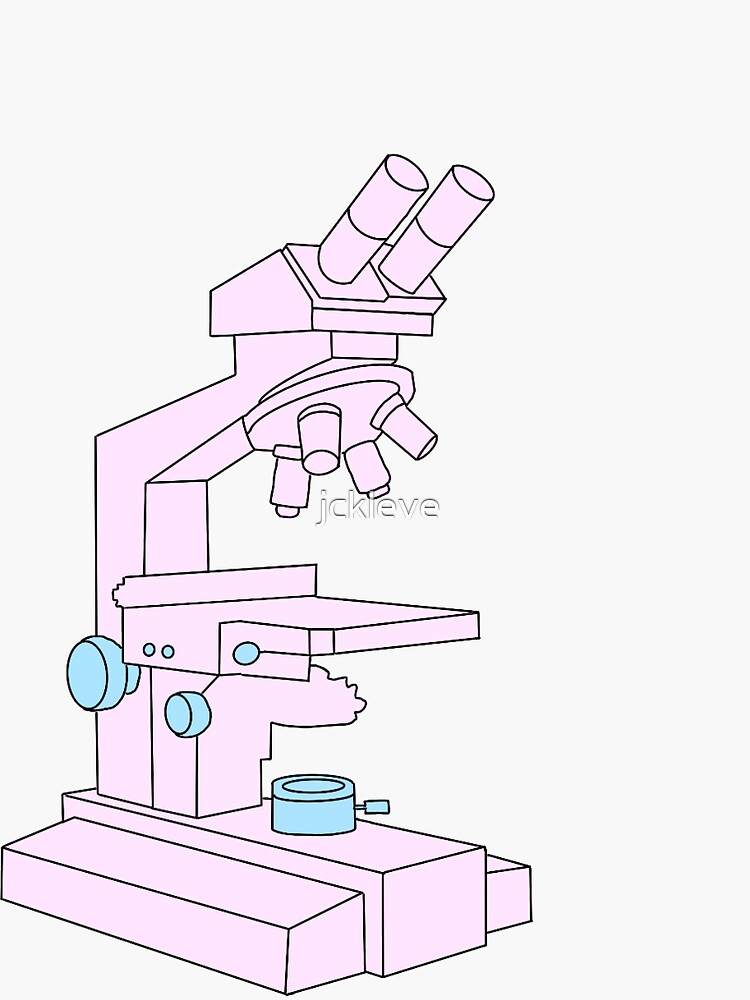 "Pink and Blue Pastel Microscope" Sticker for Sale by jckleve | Redbubble