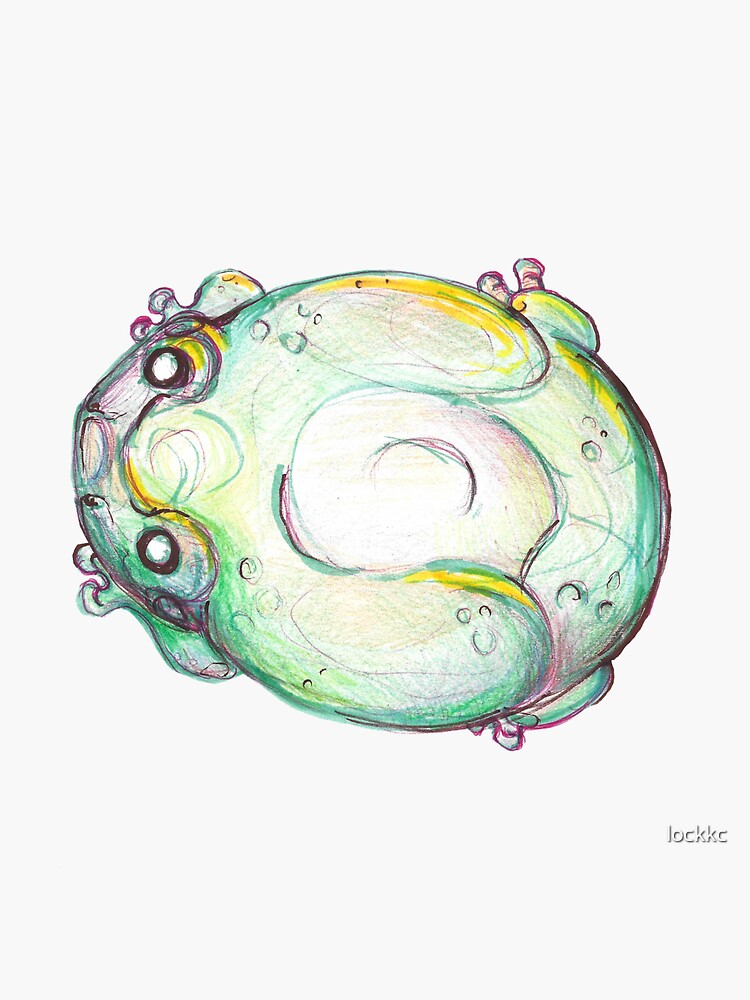 "Round Frog" Sticker by lockkc | Redbubble