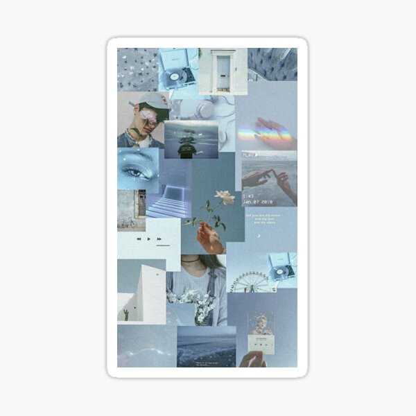 "aesthetic blue collage" Sticker for Sale by whynotaesthetic | Redbubble