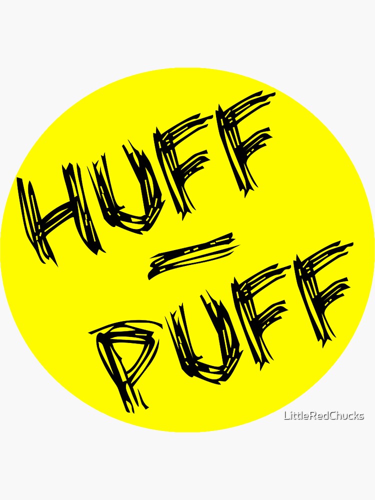 "Huff Puff" Sticker by LittleRedChucks | Redbubble