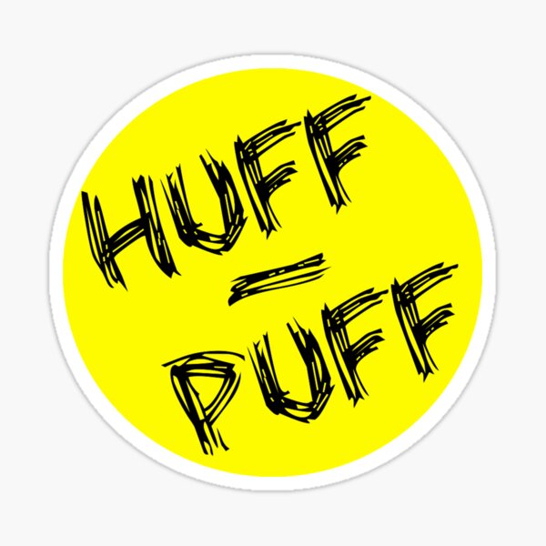 "Huff Puff" Sticker by LittleRedChucks | Redbubble