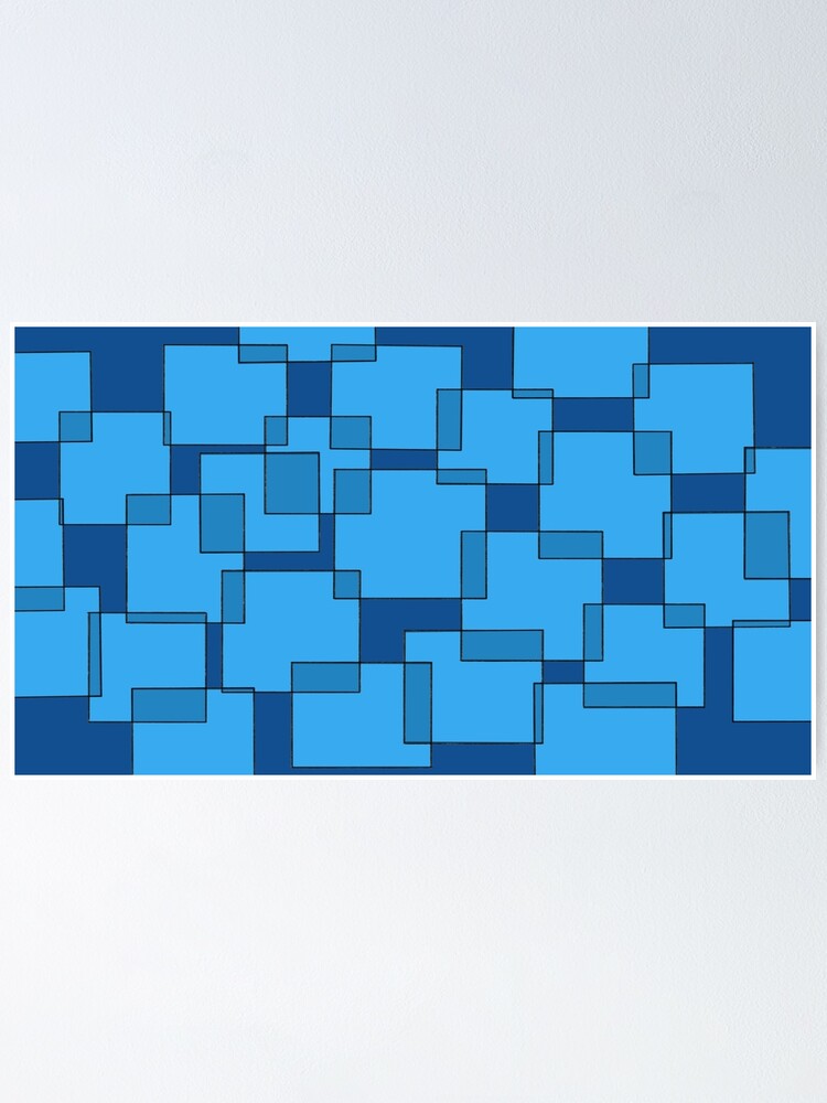 "Mismatched Blue Squares" Poster for Sale by sydneygillum | Redbubble
