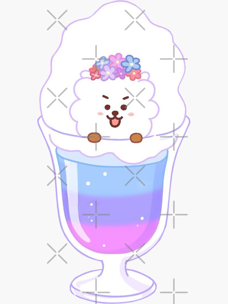 "BT21 ALPACA RJ PURPLE DRINK" Sticker for Sale by EuphoriaMoon | Redbubble