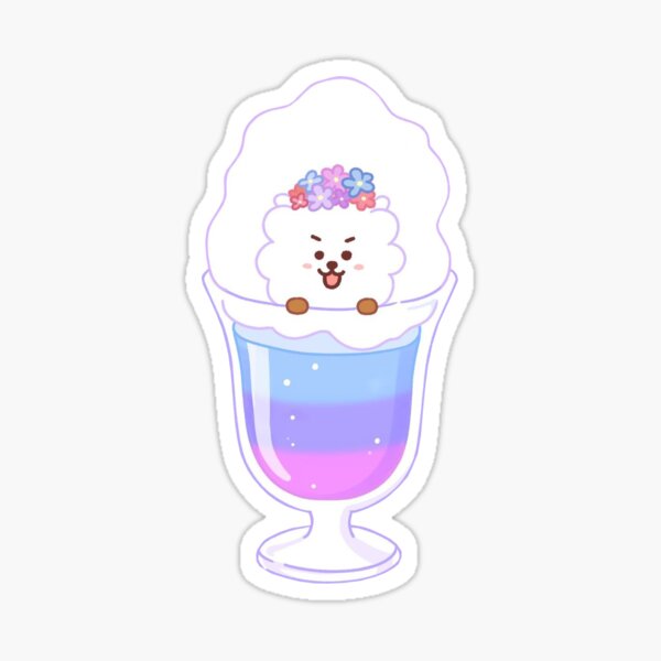 "BT21 ALPACA RJ PURPLE DRINK" Sticker for Sale by EuphoriaMoon | Redbubble