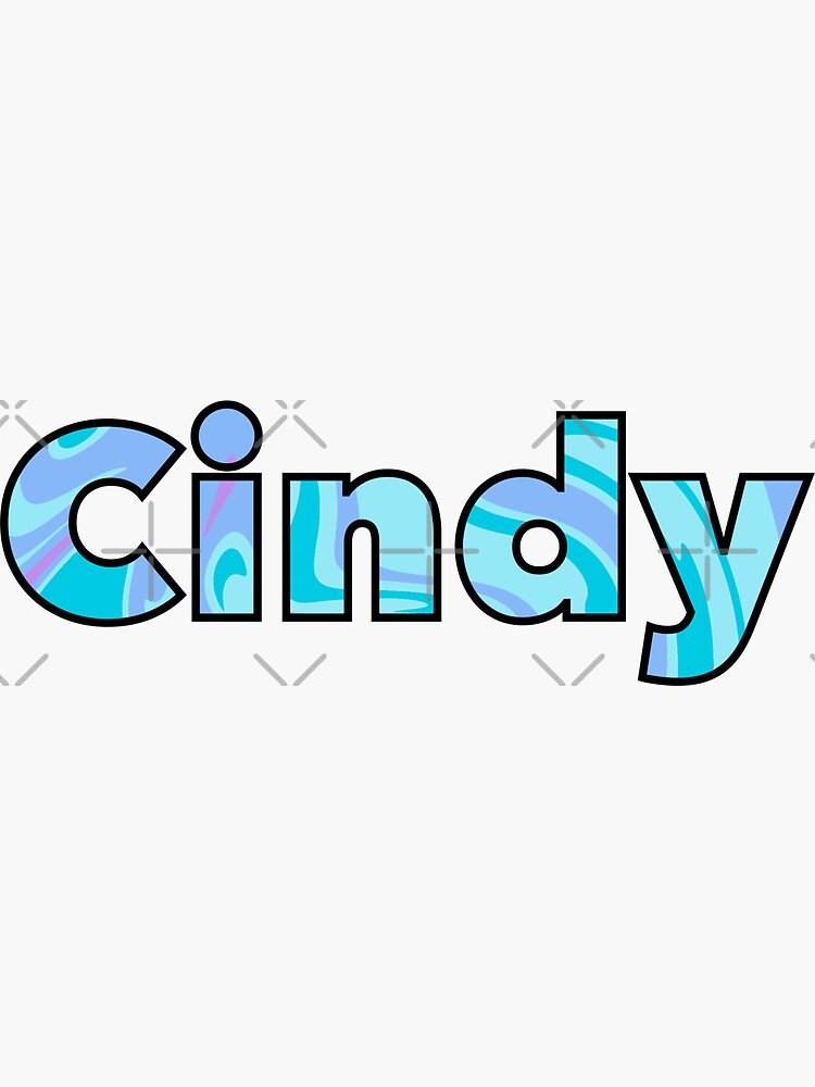 "Cindy Custom Name" Sticker by MadeBySarah | Redbubble
