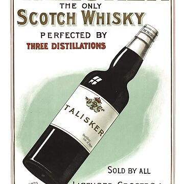 "Talisker Scotch Whisky Australian Vintage Poster" Essential T-Shirt ...
