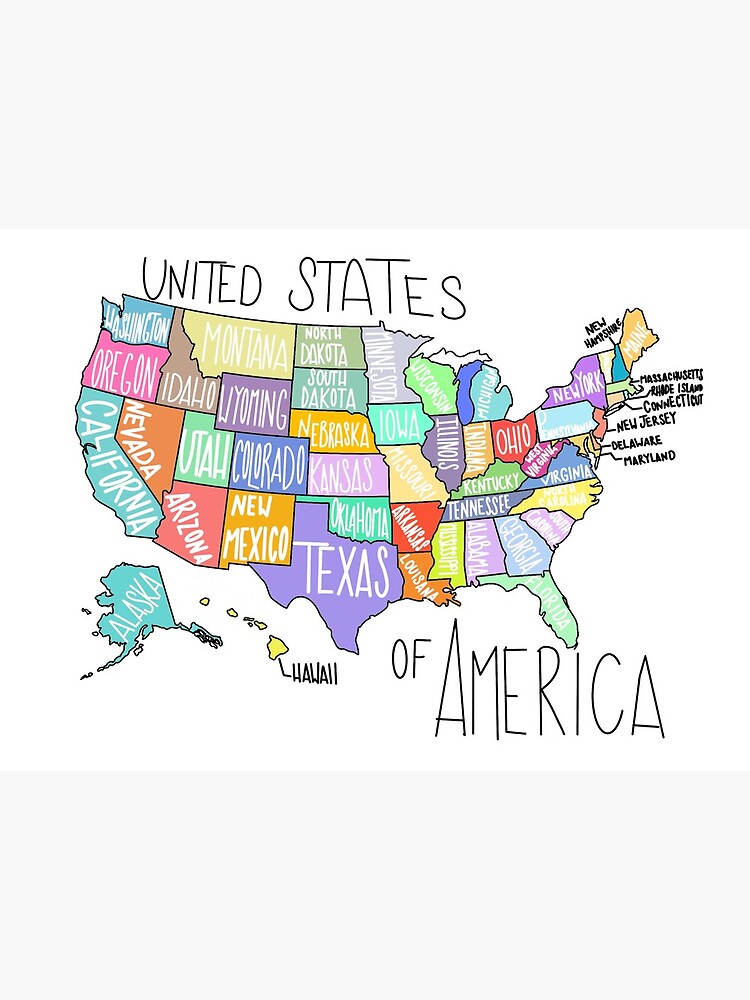 "Kids USA Map" Art Board Print for Sale by CuteCaliThings | Redbubble
