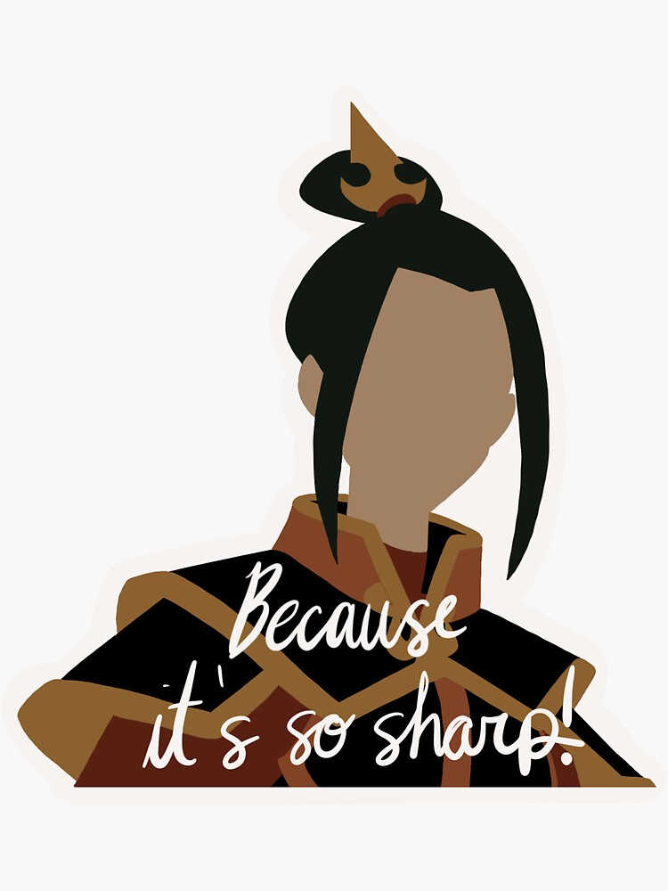 "Azula - It's So Sharp!" Sticker for Sale by prongsiepop | Redbubble
