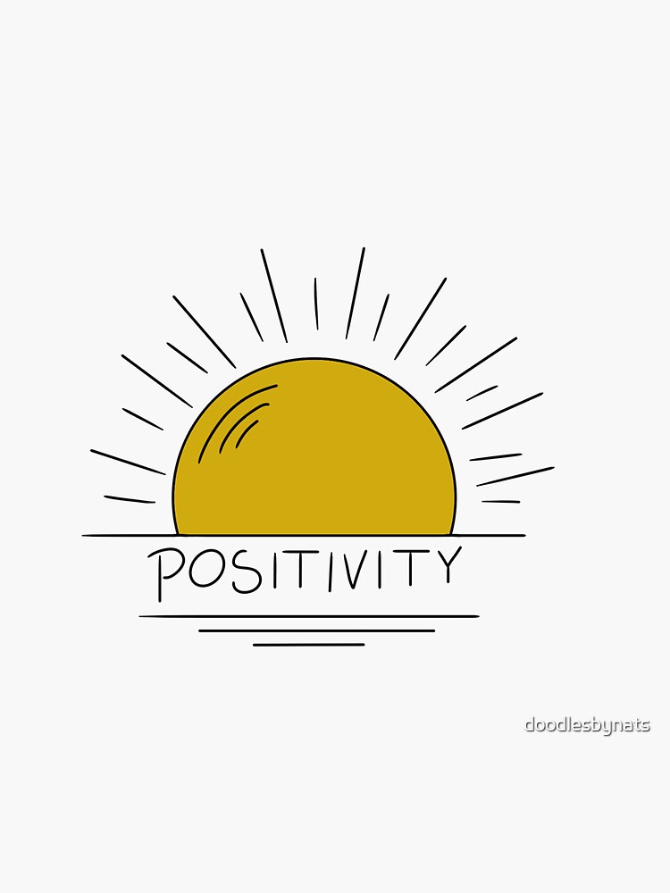 "Positivity Sun" Sticker for Sale by doodlesbynats | Redbubble