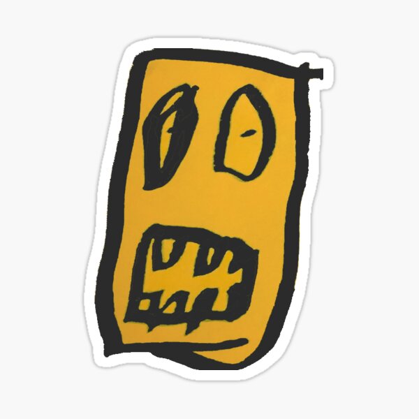 "scared looking face" Sticker for Sale by knbza | Redbubble