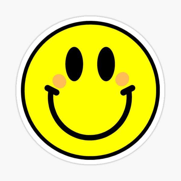 "Yellow Smiley Face" Sticker for Sale by makennalarson | Redbubble