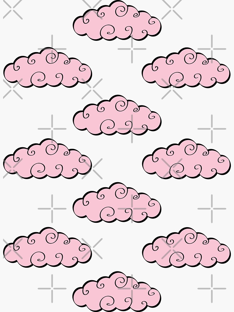 "Pink Clouds" Sticker for Sale by Pink-Jam | Redbubble