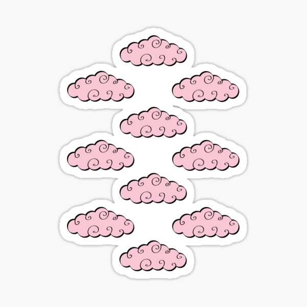 "Pink Clouds" Sticker for Sale by Pink-Jam | Redbubble