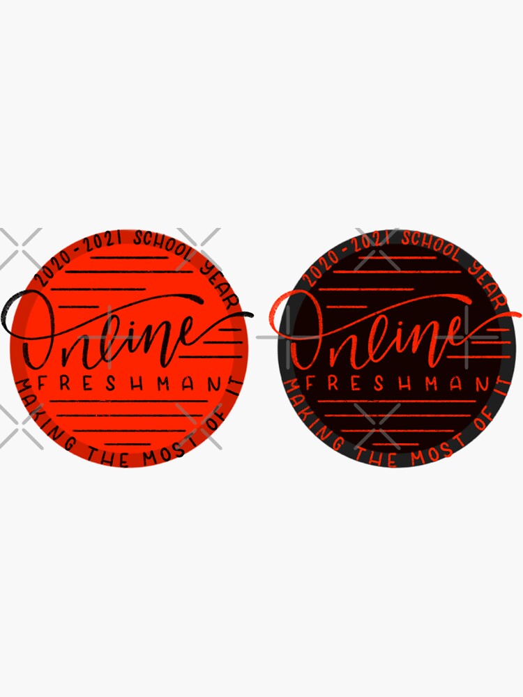 "Red and Black Freshman" Sticker by Lillyanne | Redbubble