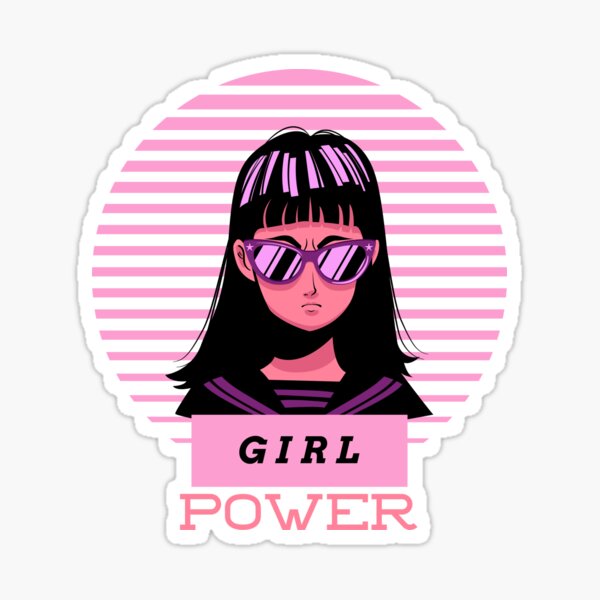 "Girl Power!" Sticker for Sale by y2k-angels | Redbubble