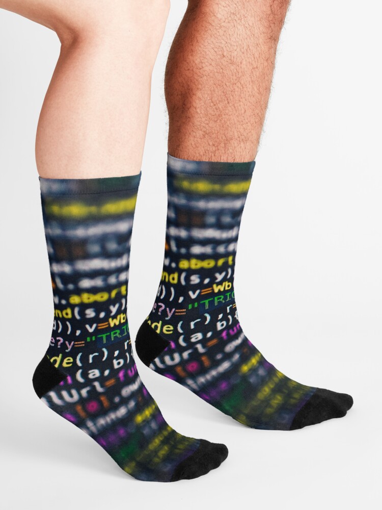 Coding Computer Programming Script Codes Hacking Design Socks By