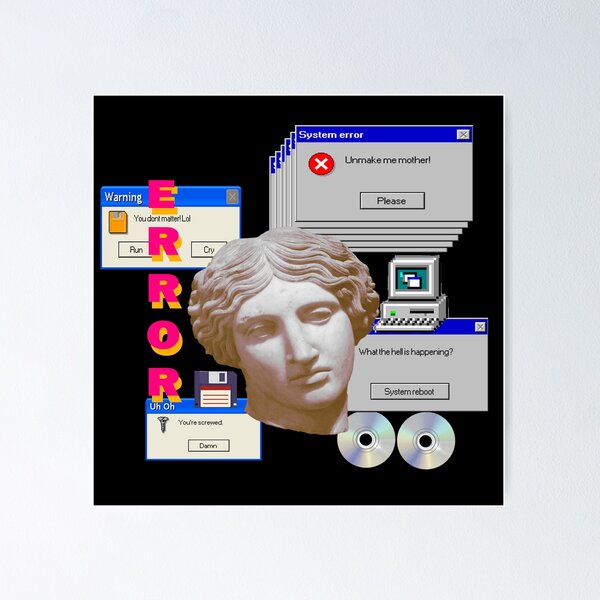 "system error!" Poster for Sale by laserskull | Redbubble