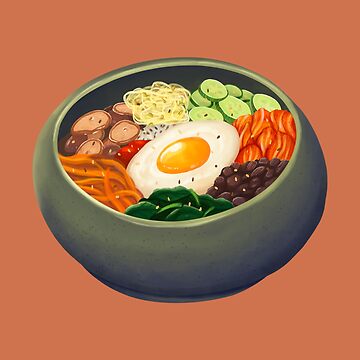 "Bibimbap" Sticker for Sale by rawmawr | Redbubble