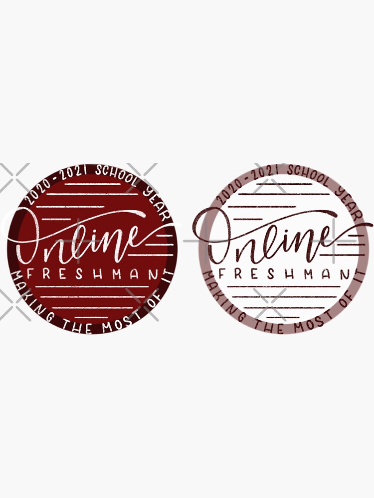 "Crimson and White Freshman" Sticker for Sale by Lillyanne | Redbubble