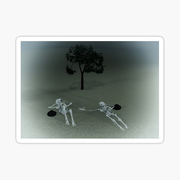 "Waited Too Long For Godot" Sticker by Mythos57 | Redbubble