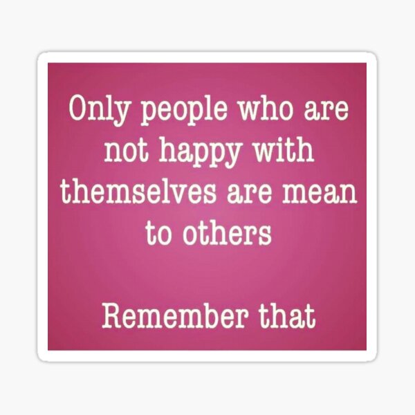 "Mean people" Sticker for Sale by YesFluidFlow | Redbubble