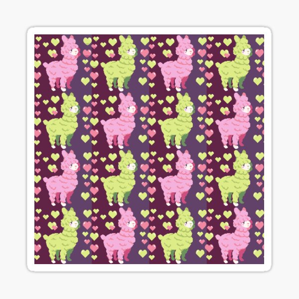 "Llama Pattern (Pixel Art)" Sticker for Sale by mysticaldrop | Redbubble