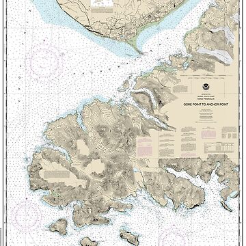 "Gore Point to Anchor Point - NOAA Chart 16645" Sticker for Sale by ...