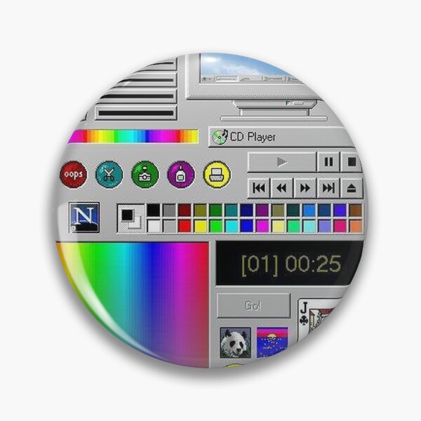 "Microsoft Windows 98 Server" Pin for Sale by thesaturnking | Redbubble