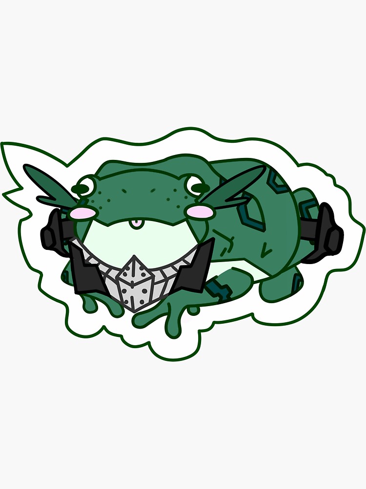"Izuku Midoriya Deku Frog" Sticker by capreis | Redbubble