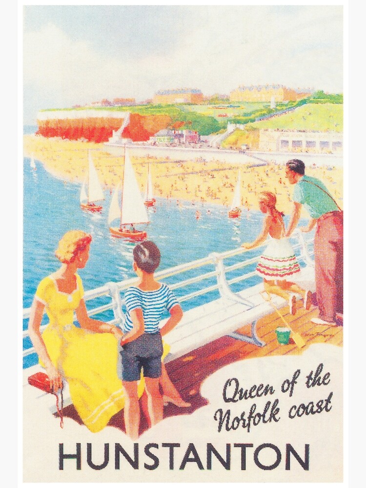 "Hunstanton, England Retro Vintage Travel Poster" Poster for Sale by ...