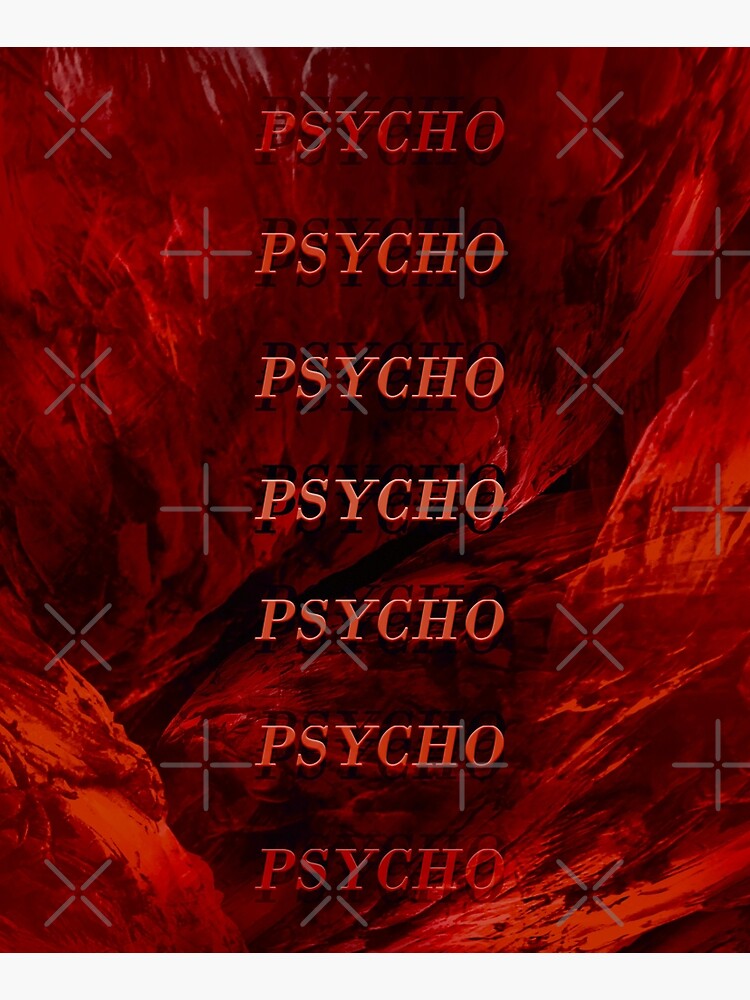 "Psycho Red Design for Philosophers" Mounted Print for Sale by Tommy ...
