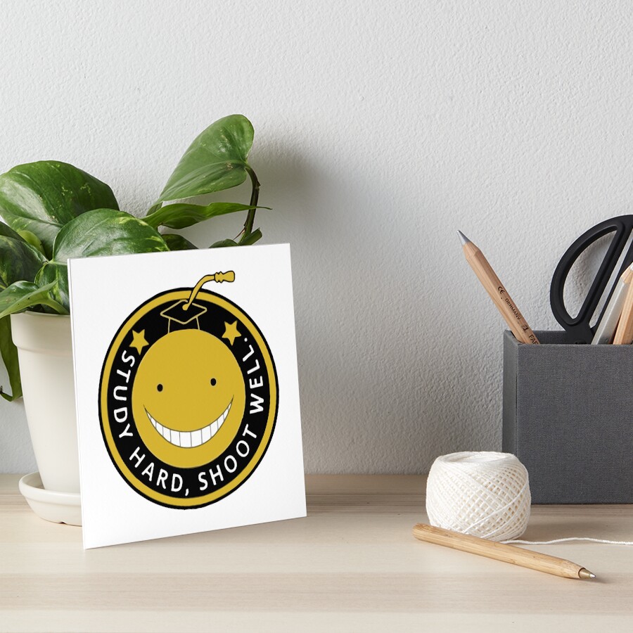 "Assassination classroom Logo Koro Sensei Study hard shoot well" Art ...