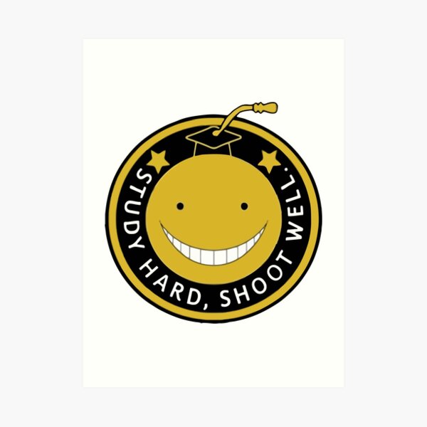 "Assassination classroom Logo Koro Sensei Study hard shoot well" Art ...