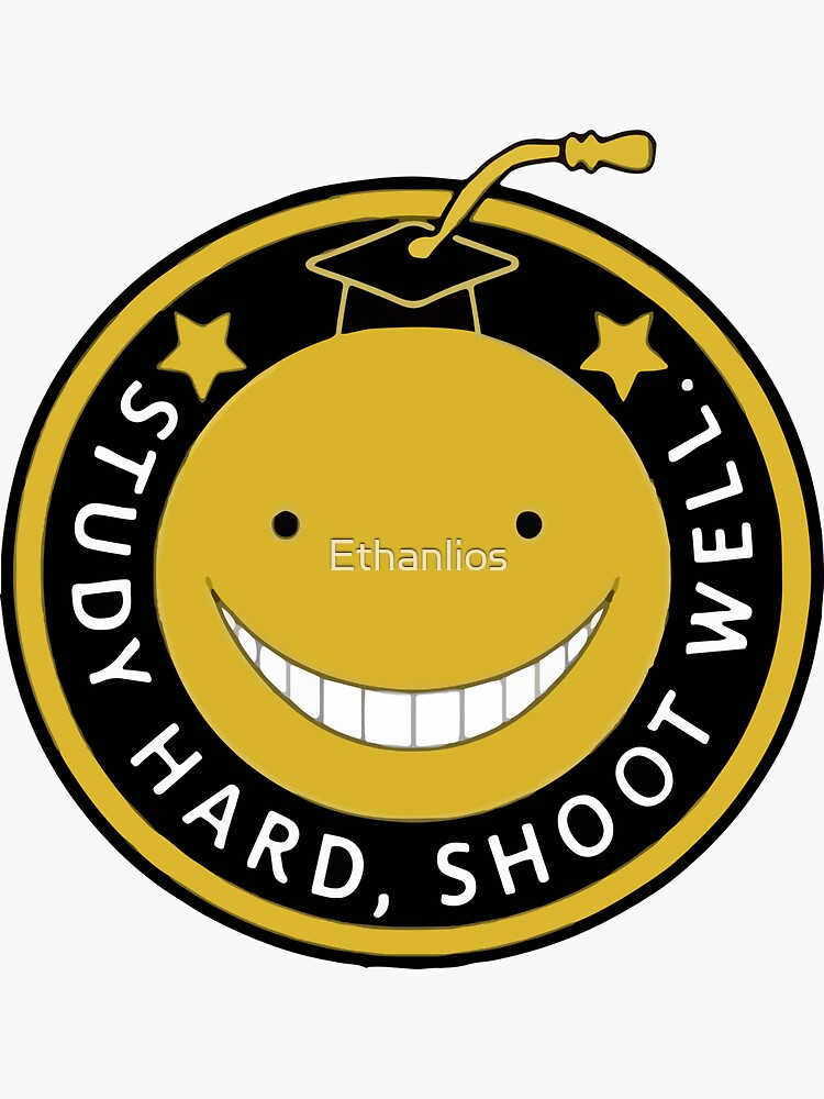 Pegatina «Assassination classroom Logo Koro Sensei Study hard shoot ...