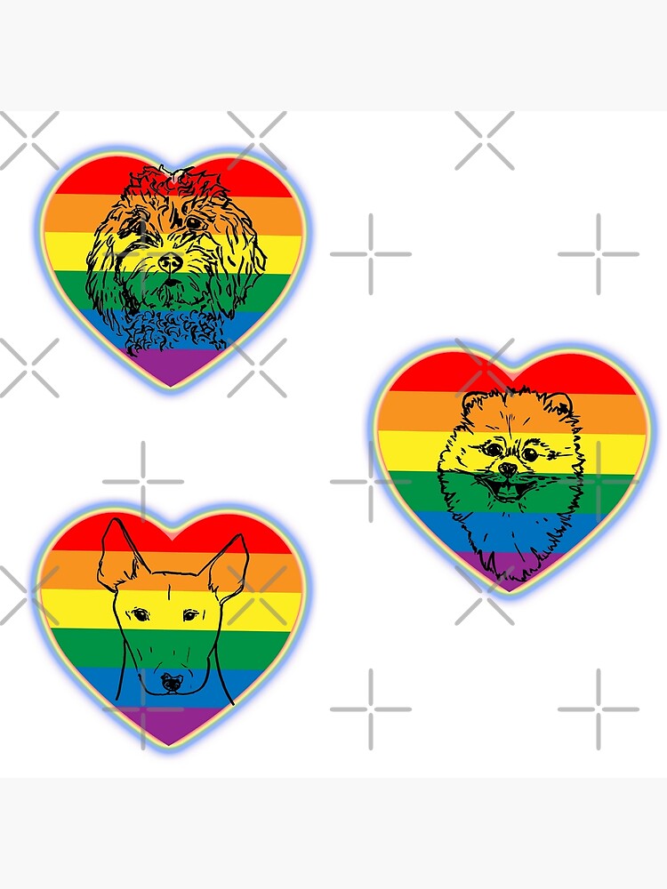 "LGBT Dog sticker pack" Art Print for Sale by NinaBetterNot | Redbubble