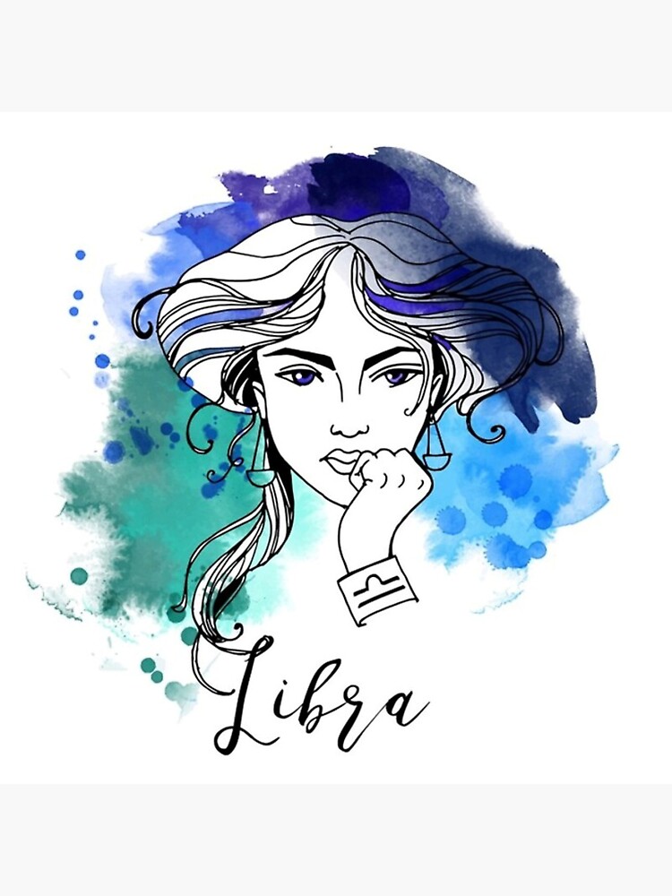 "LIBRA female zodiac sign" Sticker for Sale by Crishedesigns | Redbubble
