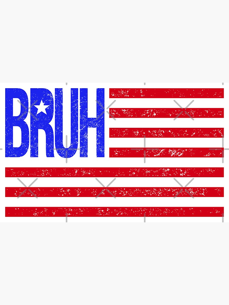 "Bruh flag Gen Z " Sticker for Sale by FanaticTee | Redbubble