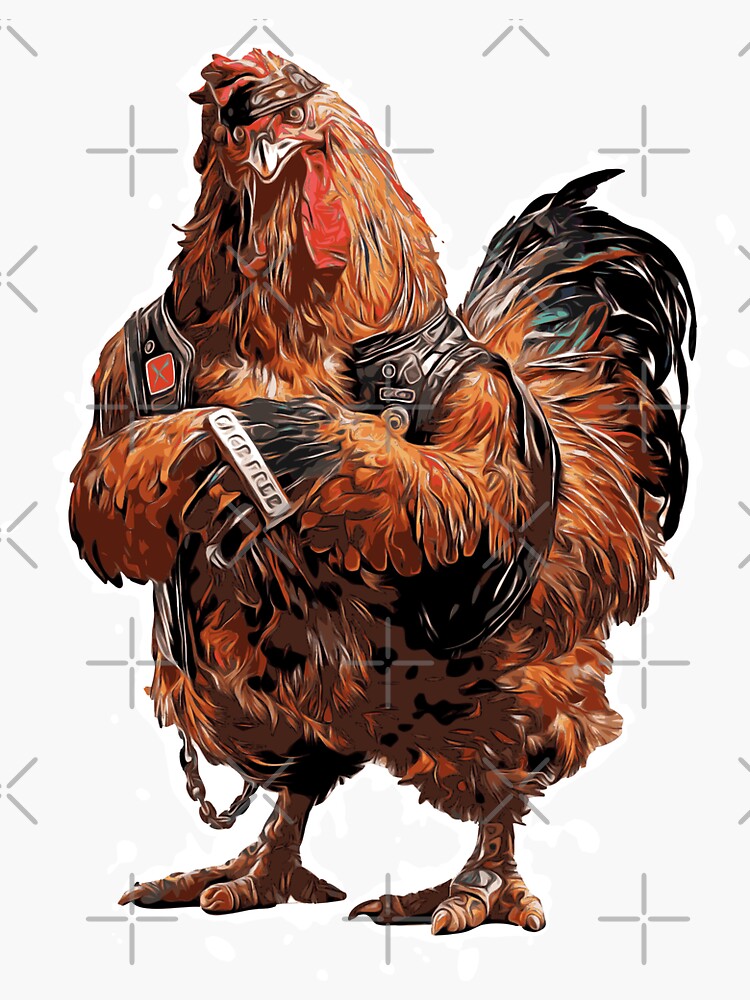 "Badass rooster" Sticker for Sale by Rawpixel | Redbubble
