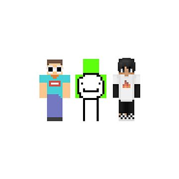 Pegatina for Sale con la obra «Dream Team Minecraft Pegatina George ...